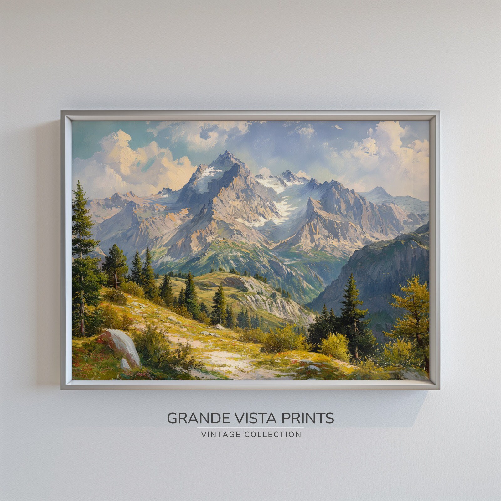 Alpine Spring Landscape Artwork Instantly Available Wall Art Print ...