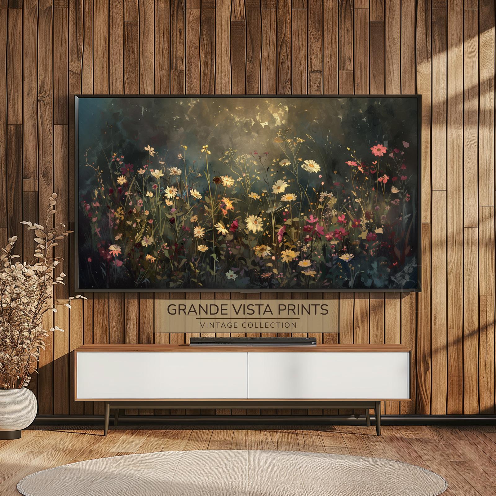 Wildflower Field 4K Wallpaper Samsung Frame TV Art 4K Frame TV Artwork ...