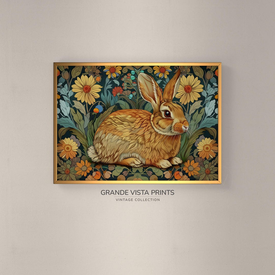 Easter Bunny Wall Decor | Easter Poster Printable | Spring Rabbit ...