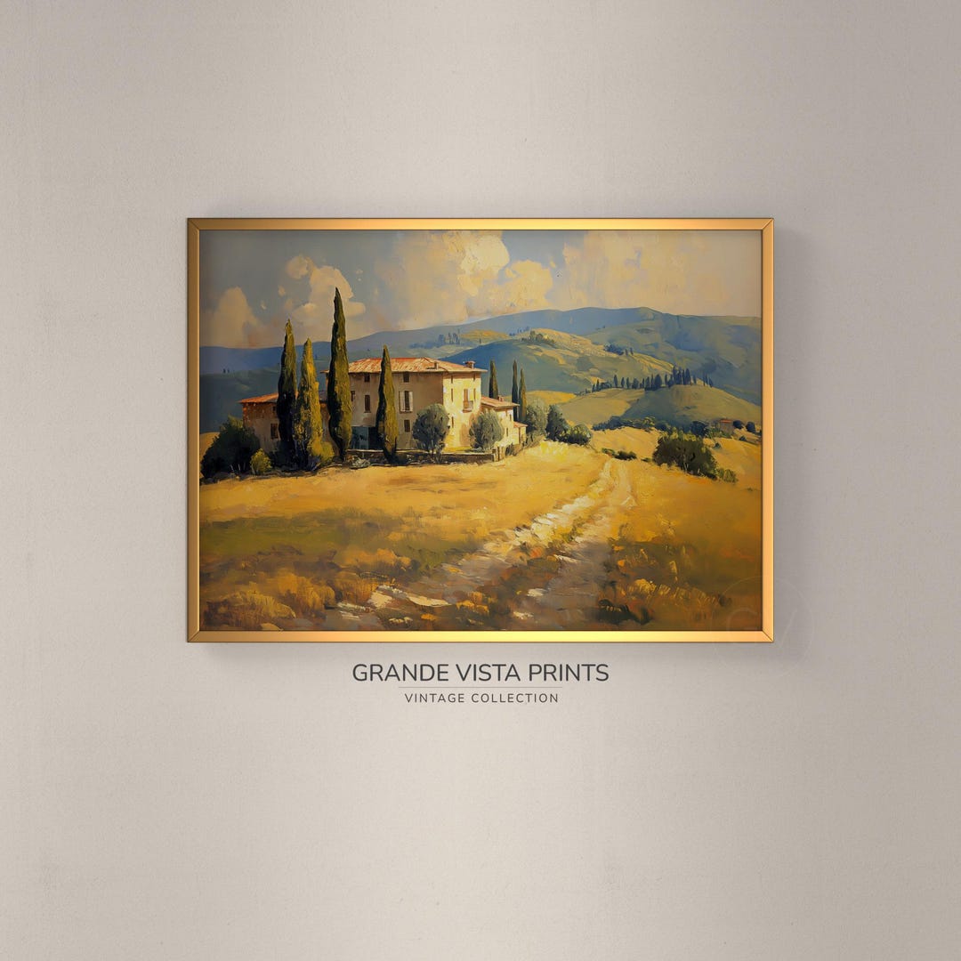 Printable Italian Country Wall Art | Countryside Landscape Digital ...