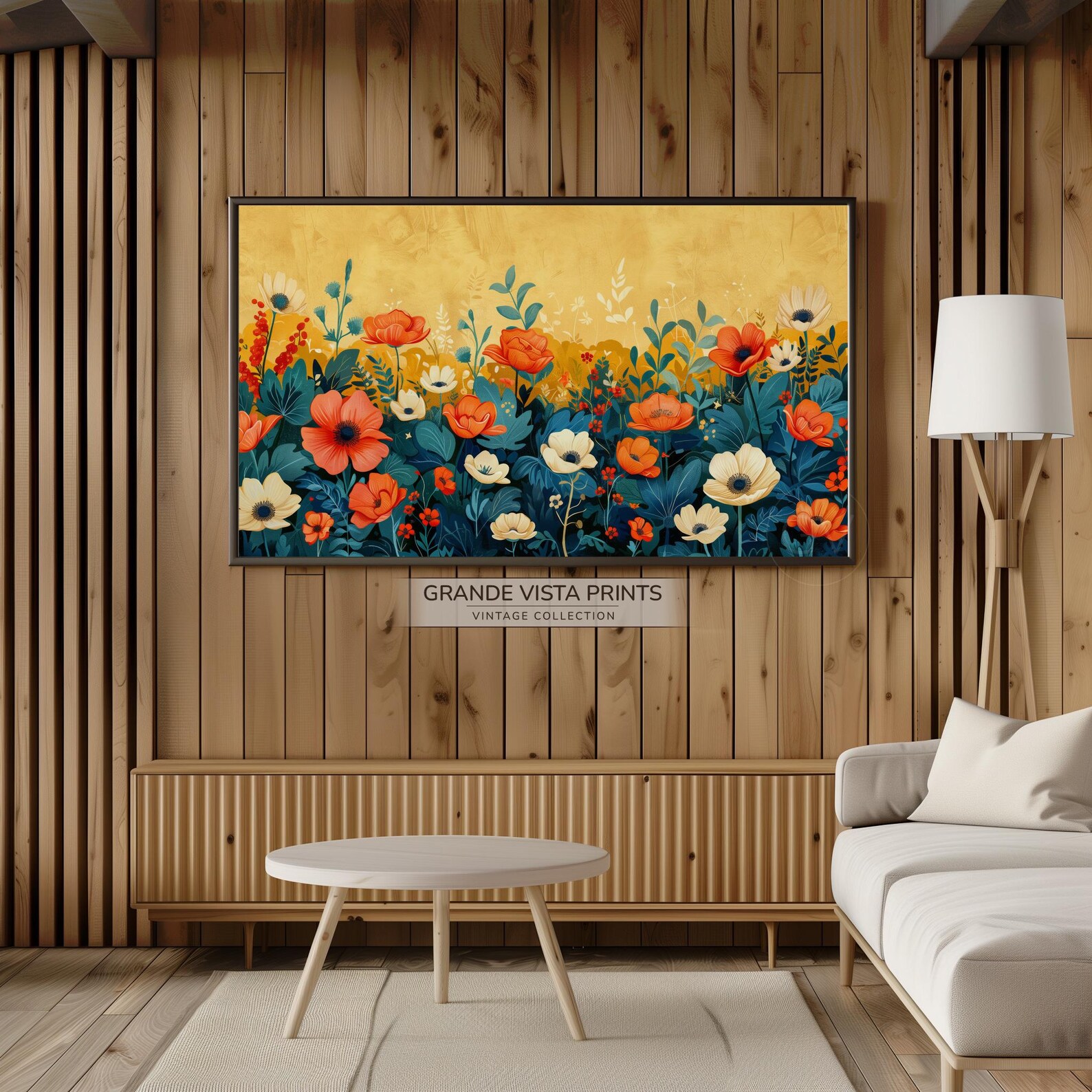 Poppy Field Samsung Frame | Flower Illustration | Flower Screensaver ...