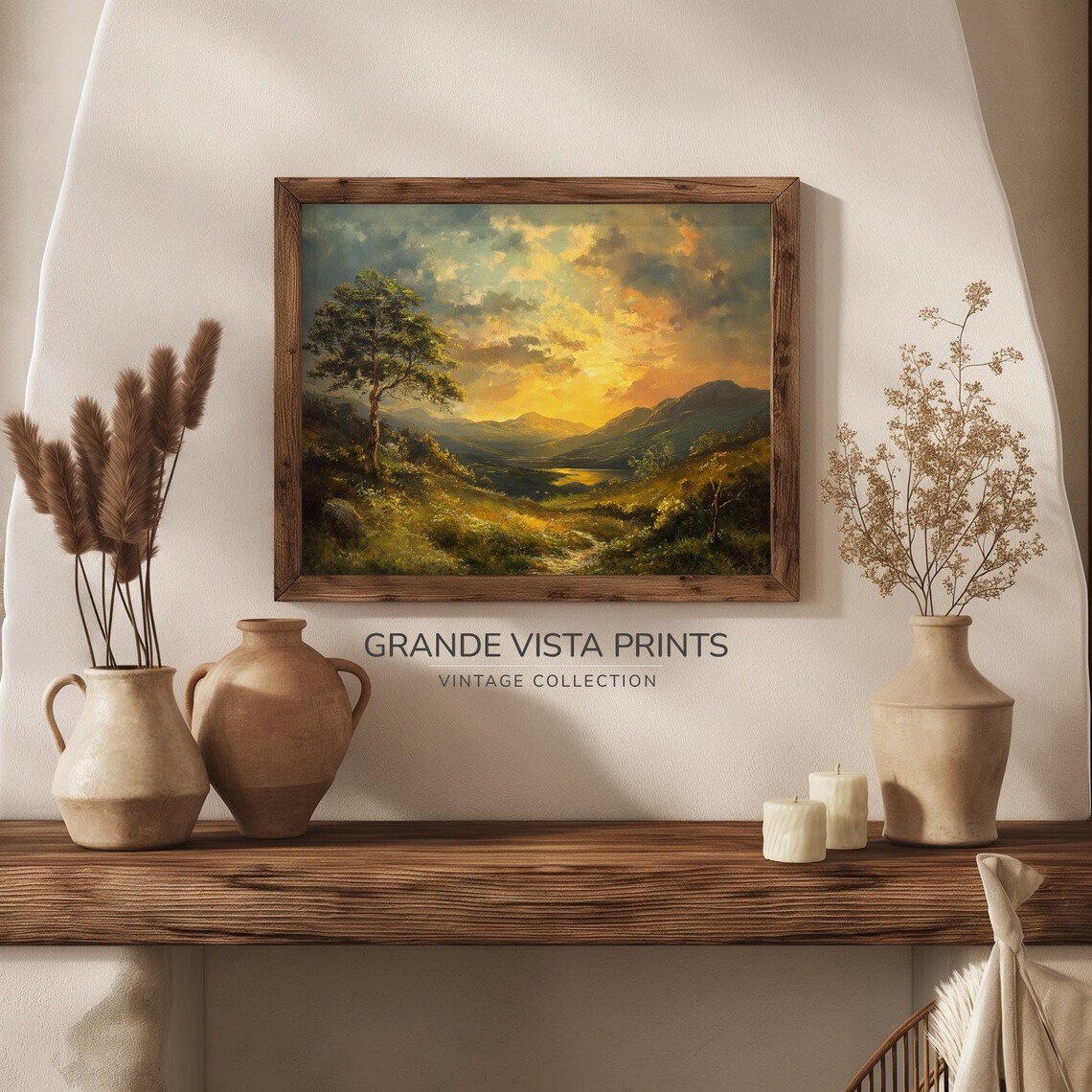 Golden Sunset Valley Printable Wall Art Instant Digital Download Grande ...