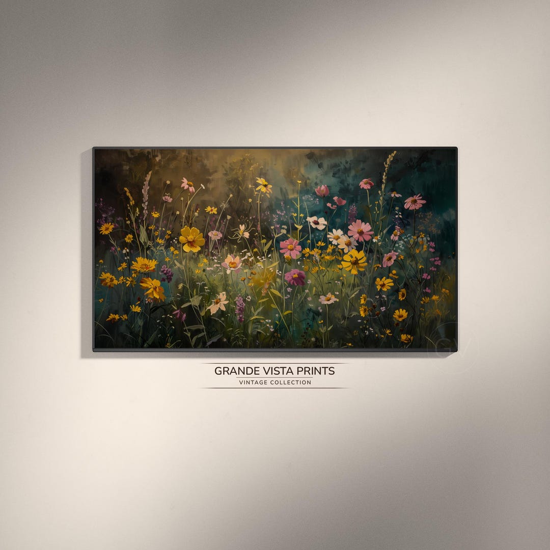 Wildflower Painting 4k Wallpaper Ultra Hd Wallpaper Instant Download