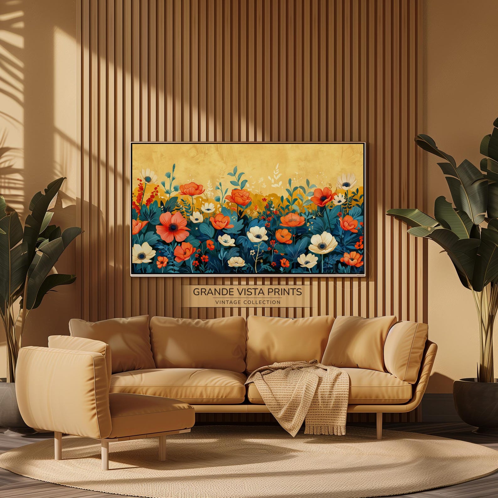 Poppy Field Samsung Frame | Flower Illustration | Flower Screensaver ...