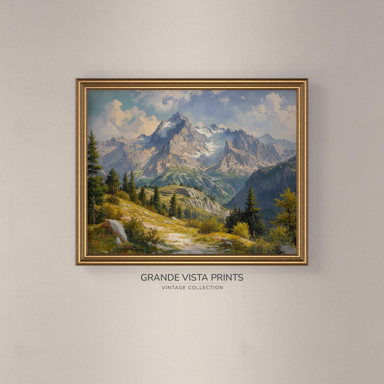 Alpine Spring Landscape Artwork | Instantly Available Wall Art Print ...