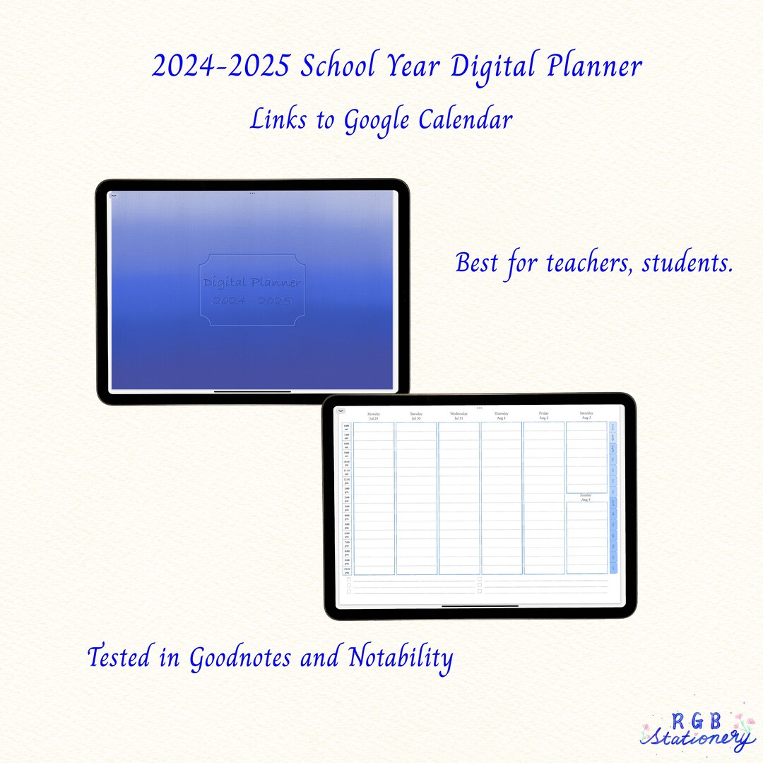 2024-2025 School Year Digital Planner/hyperlinked/links to Google ...
