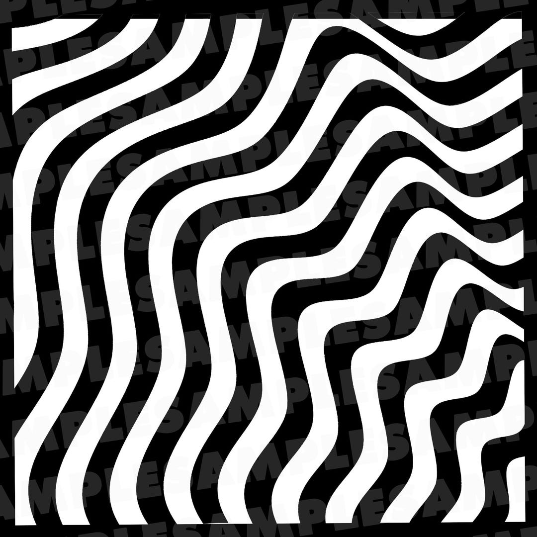 Wave Stencil Digital File Airbrushing - Etsy