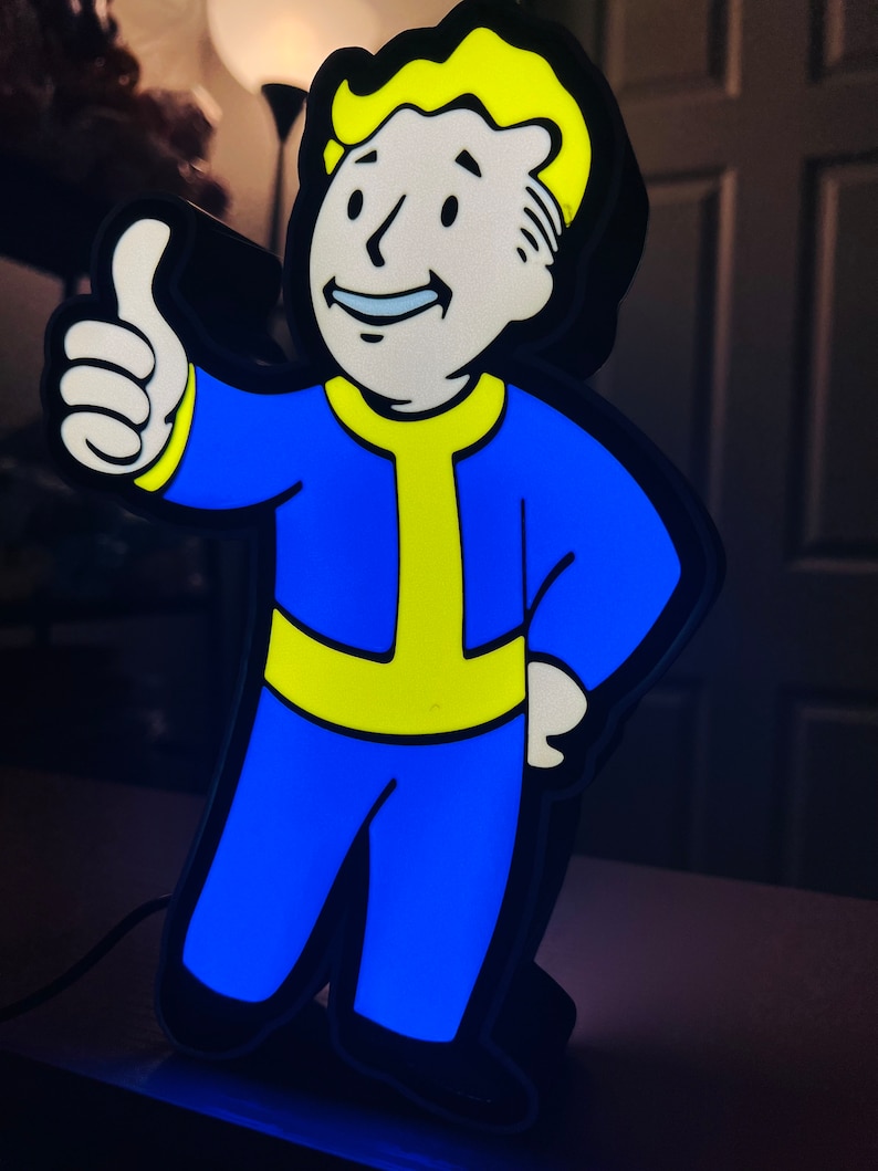 Fallout Inspired Vault Boy LED Sign - Etsy