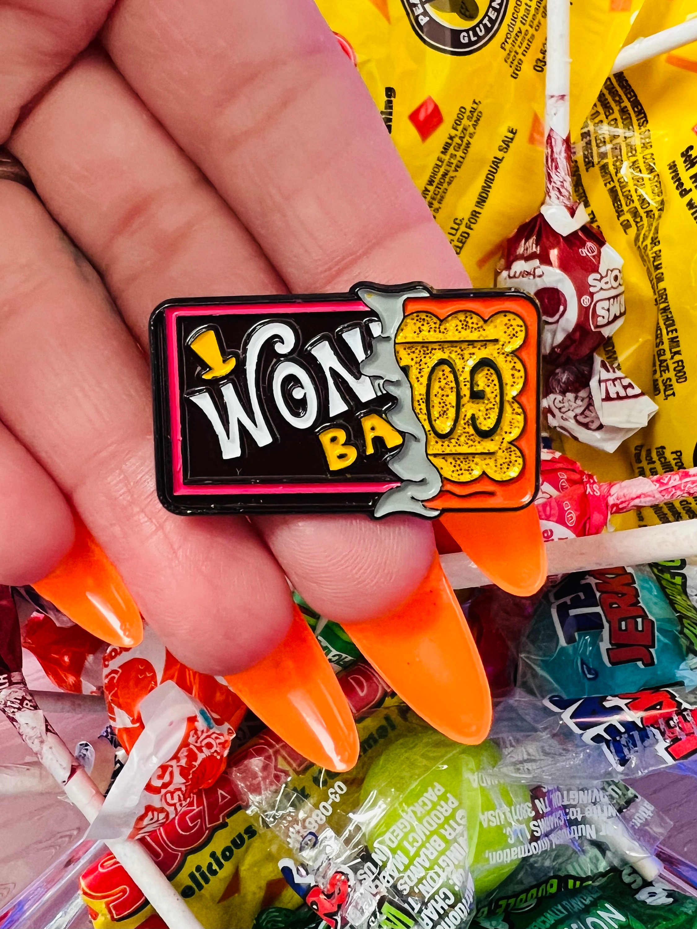 Willy Wonka Inspired Wonka Bar Golden Ticket Pin - Etsy