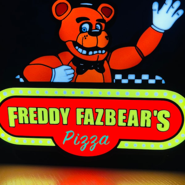 Freddy Fazbear Led Sign - Etsy