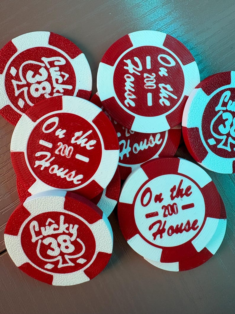 Fallout Inspired Red Lucky 38 Poker Chip Set -3D Printed (50 Pack) - Etsy