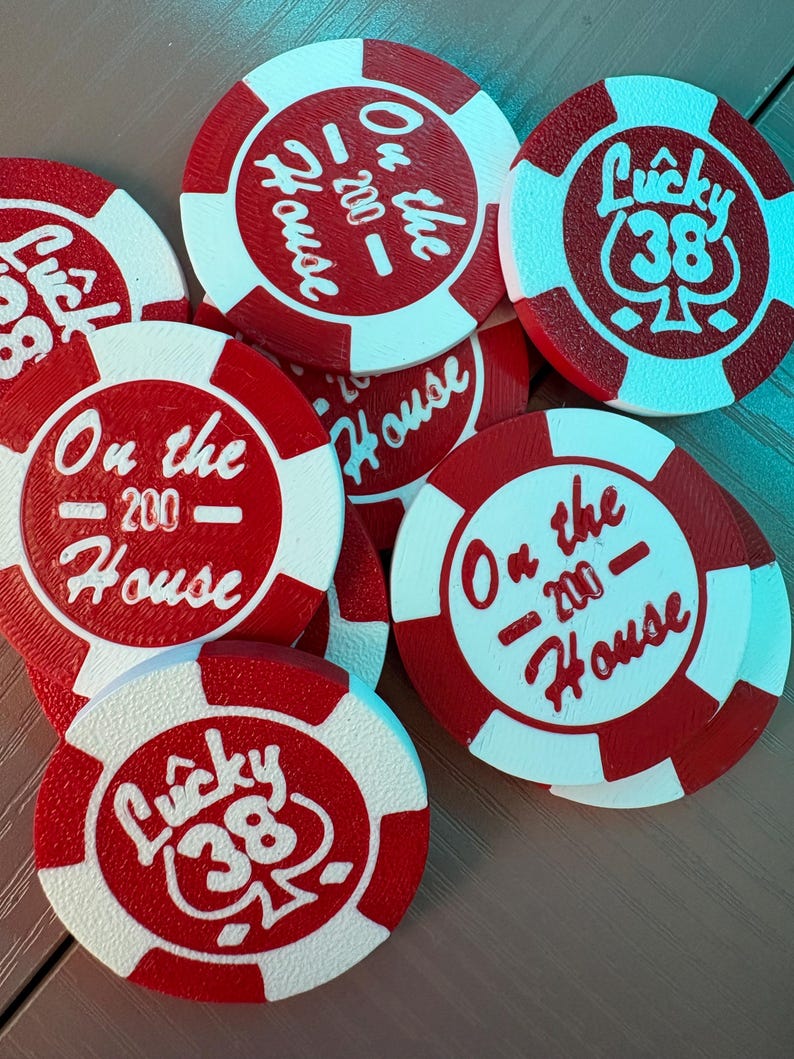 Fallout Inspired Red Lucky 38 Poker Chip Set -3D Printed (50 Pack) - Etsy
