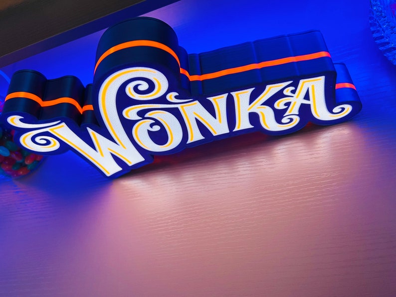 Willy Wonka Inspired LED Light up Sign - Etsy