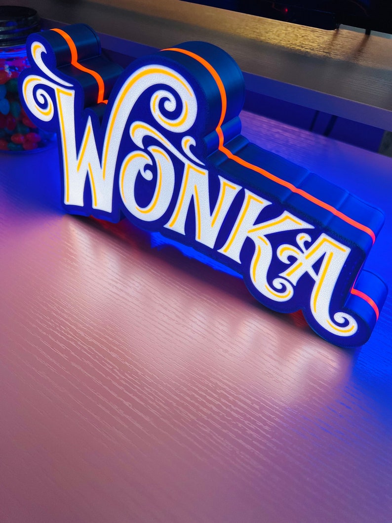 Willy Wonka Inspired LED Light up Sign - Etsy