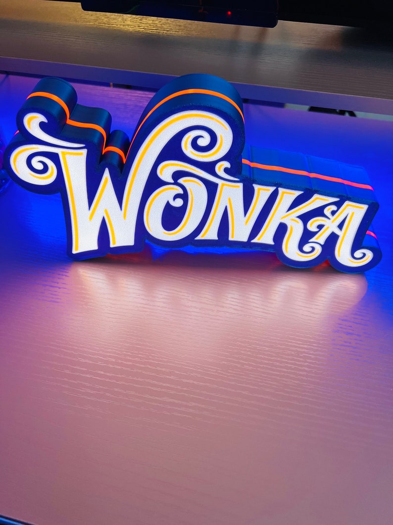 Willy Wonka Inspired LED Light up Sign - Etsy