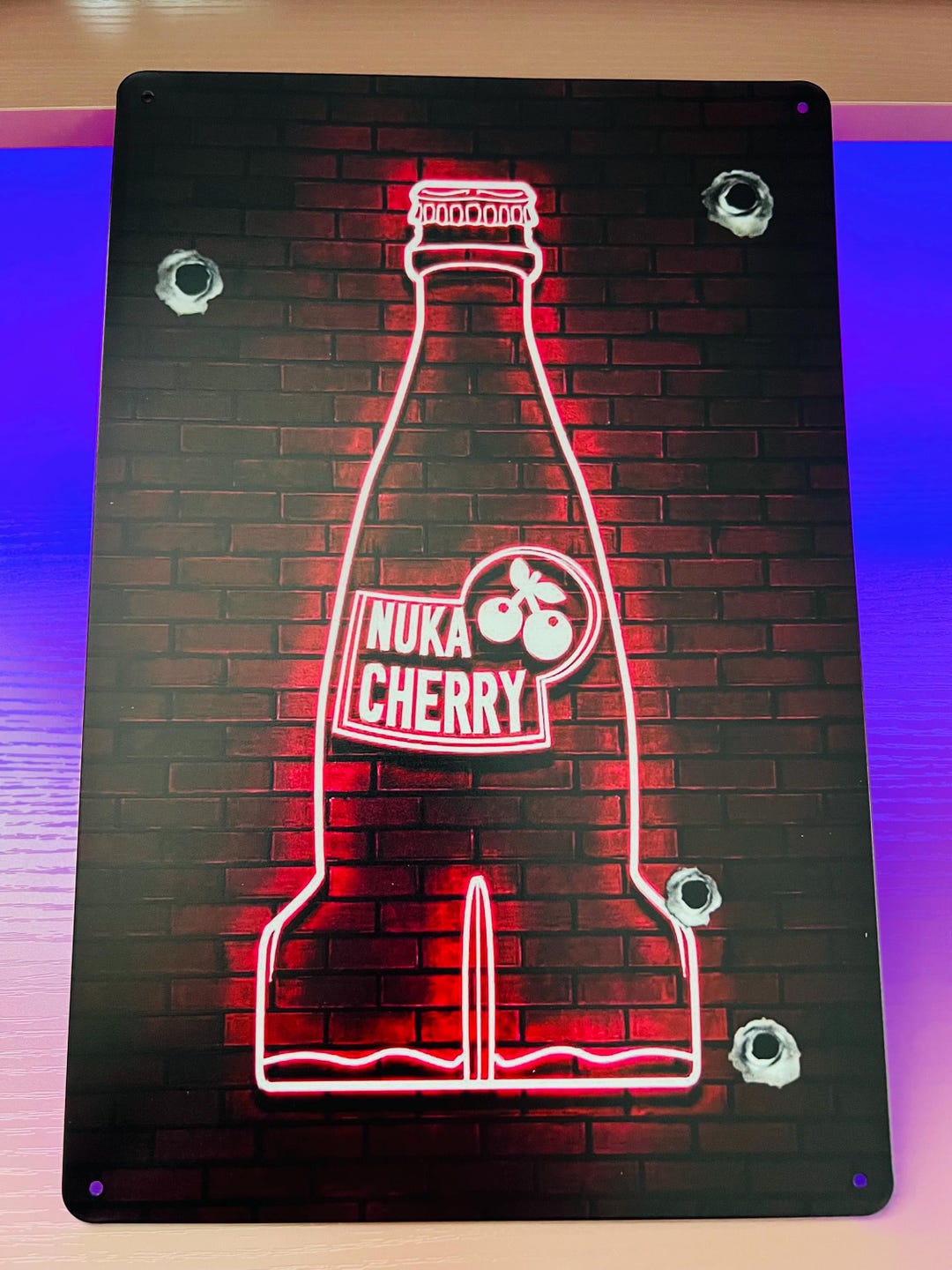 Fallout Inspired Nuka Cherry Neon Metal Sign - Etsy