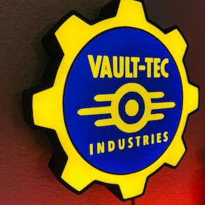 Fallout Inspired Vault-tec Industries LED Sign - Etsy