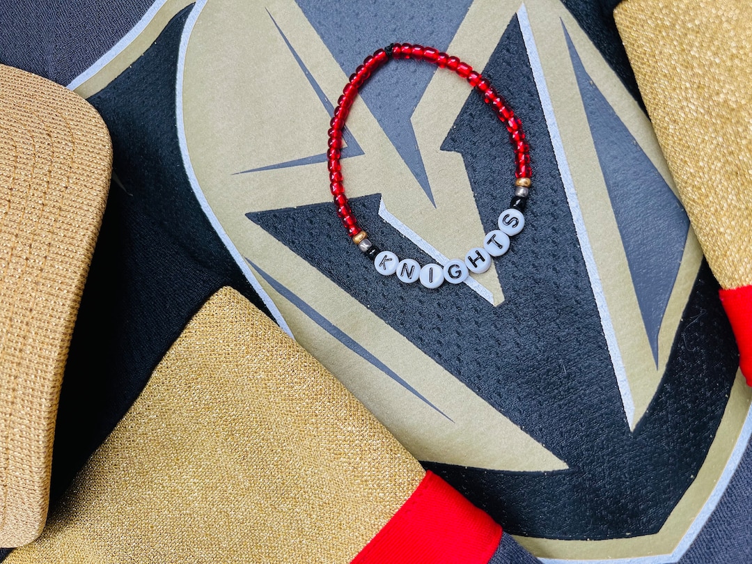 VGK knights Red/white Bracelet - Etsy