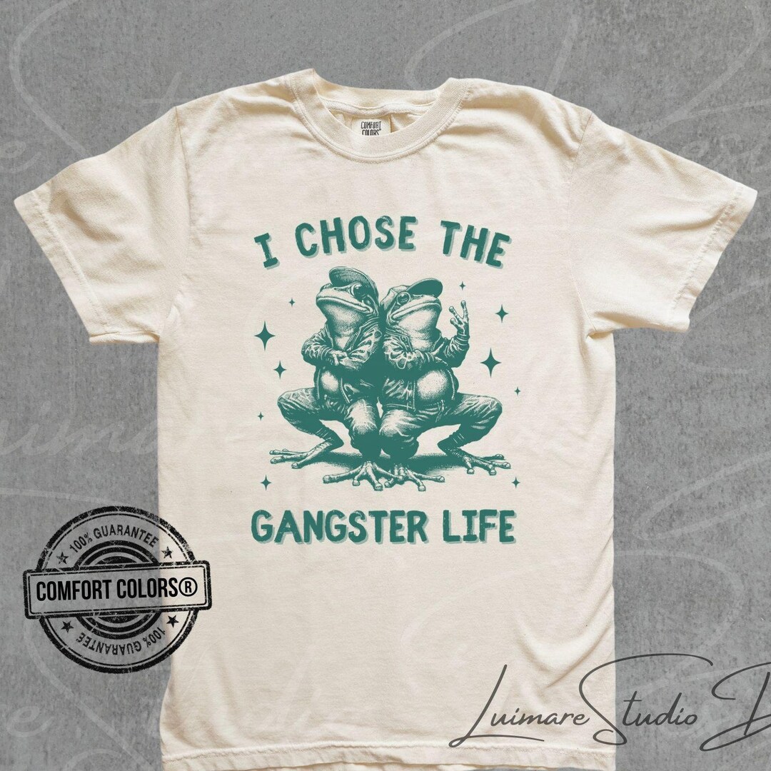 Funny Frogs Gangster Vintage 90s Comfort Colors® Cool Tshirt Retro Y2k ...