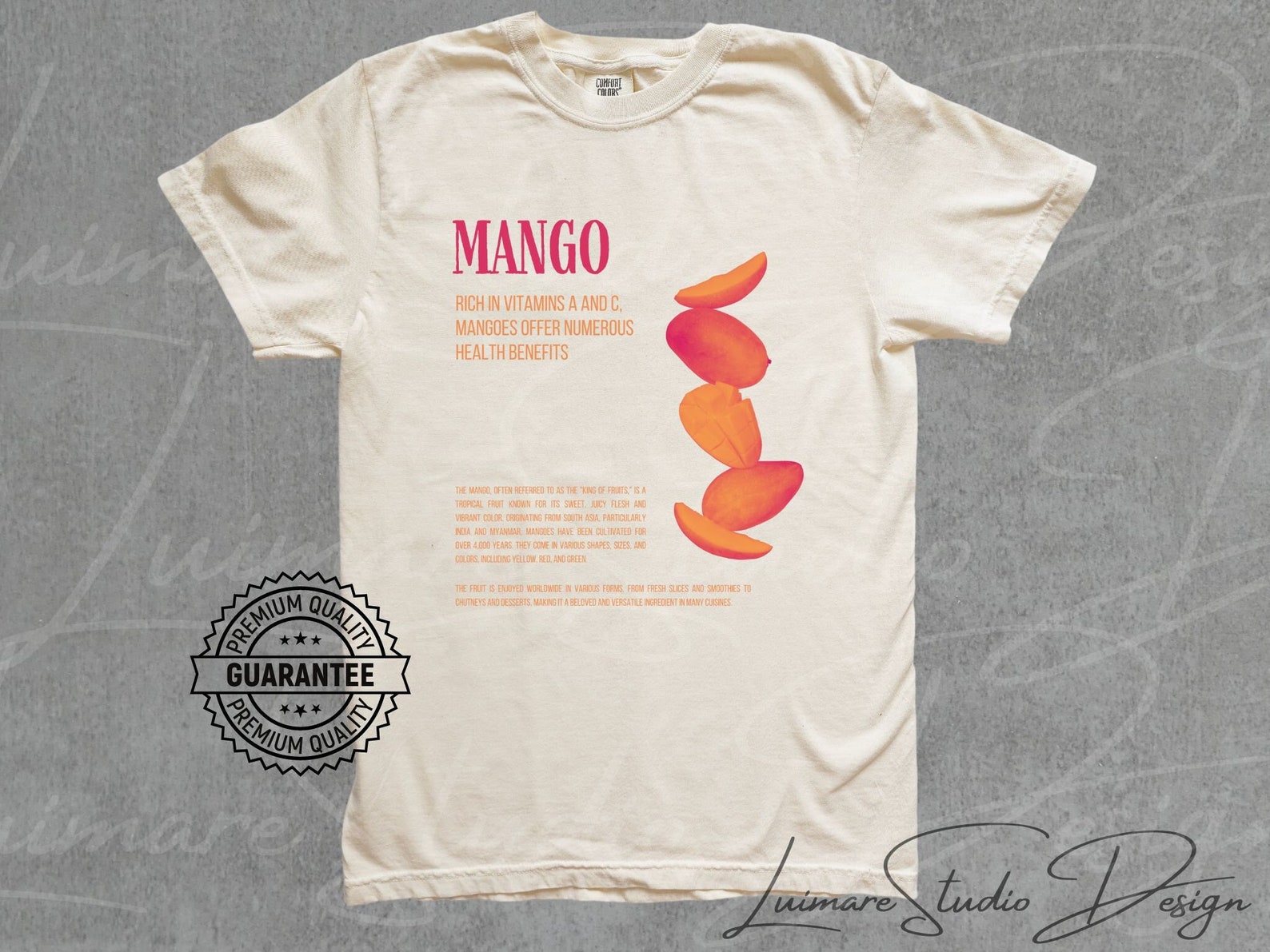 Fruits Mango Retro Graphic Comfort Colors® Mango Tshirt Vintage ...