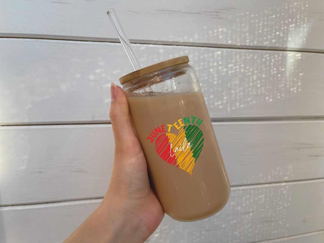 Personalized Juneteenth Gift Iced Coffee Cup Celebrate 1865 Freedom ...