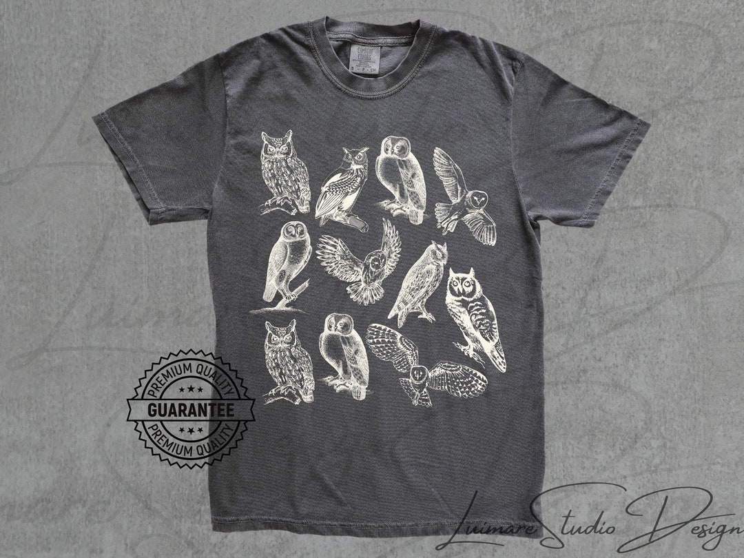 Owl Retro 90s Tattoo Comfort Colors® Shirt Vintage Y2k Bird Lovers ...