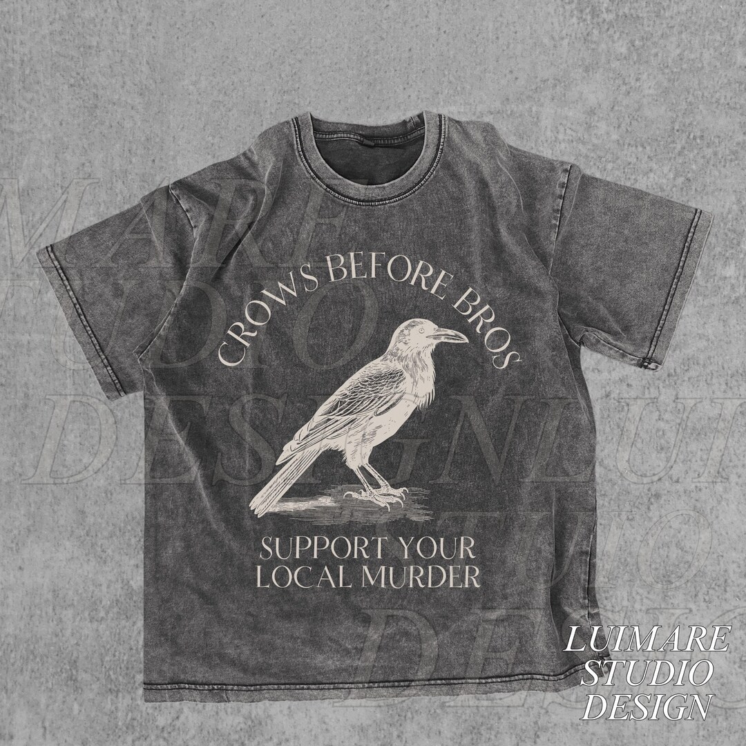 Crows Before Bros Shirt Retro Old School Graphic Vintage Distressed Y2K ...