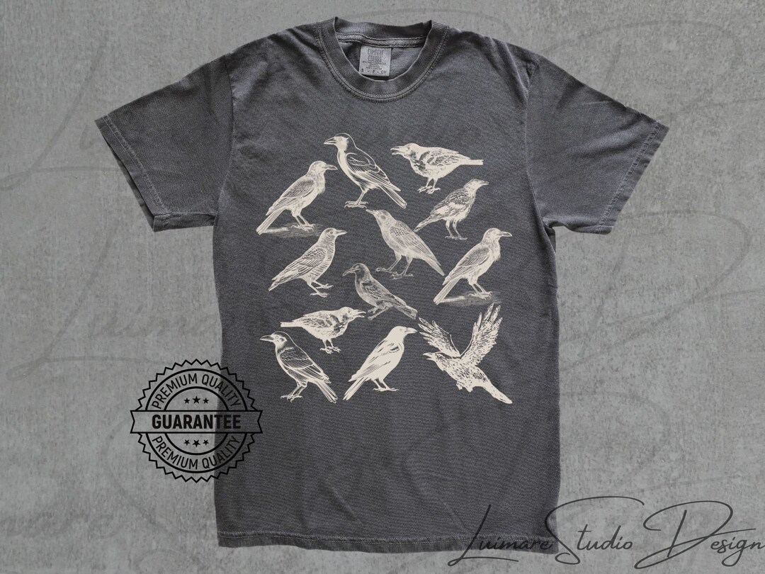 Crow Shirt Retro 90s Raven Tattoo Comfort Colors® Vintage Y2k Bird ...