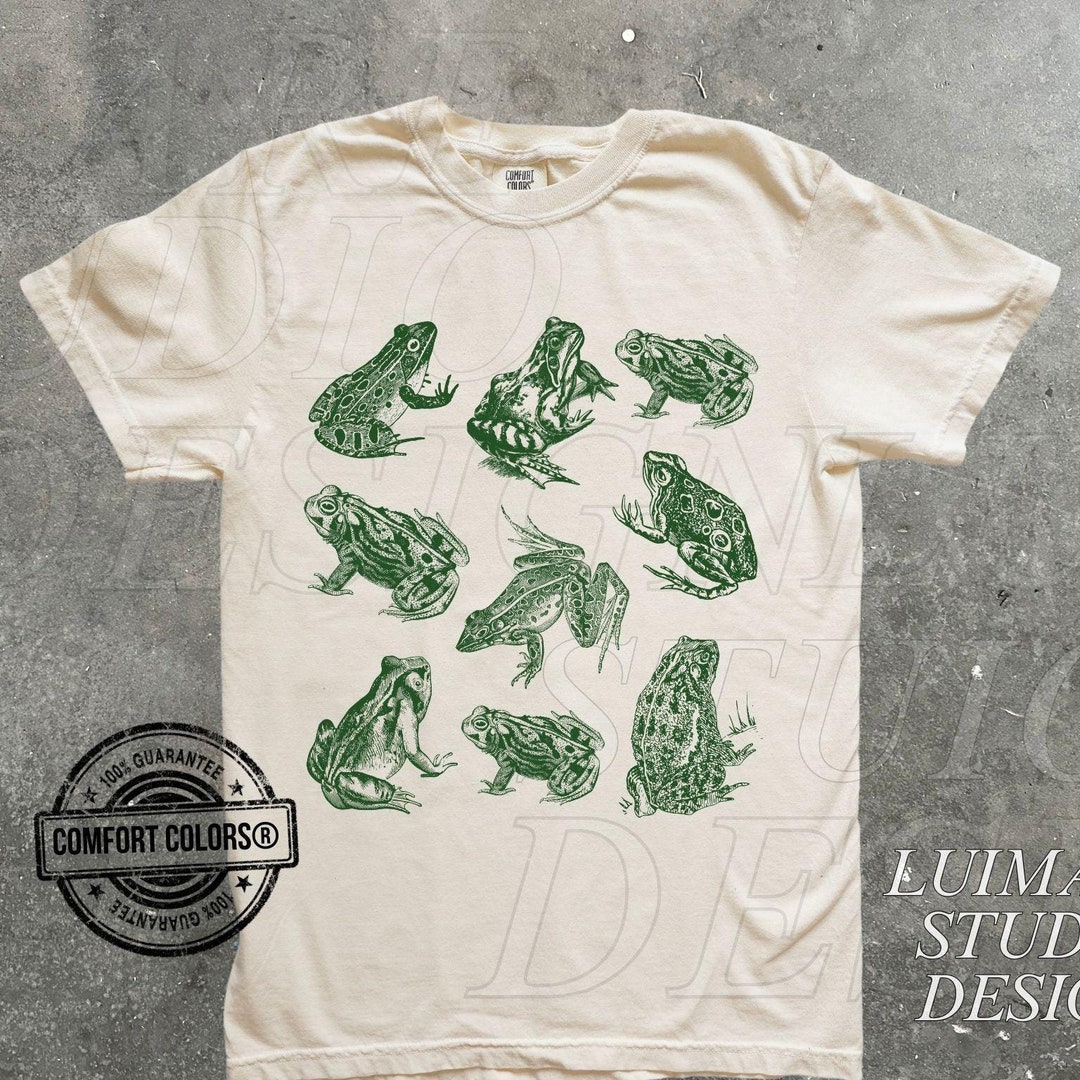 Frogs Retro 90s Tattoo Comfort Colors® Shirt Vintage Y2k Frog Lovers ...