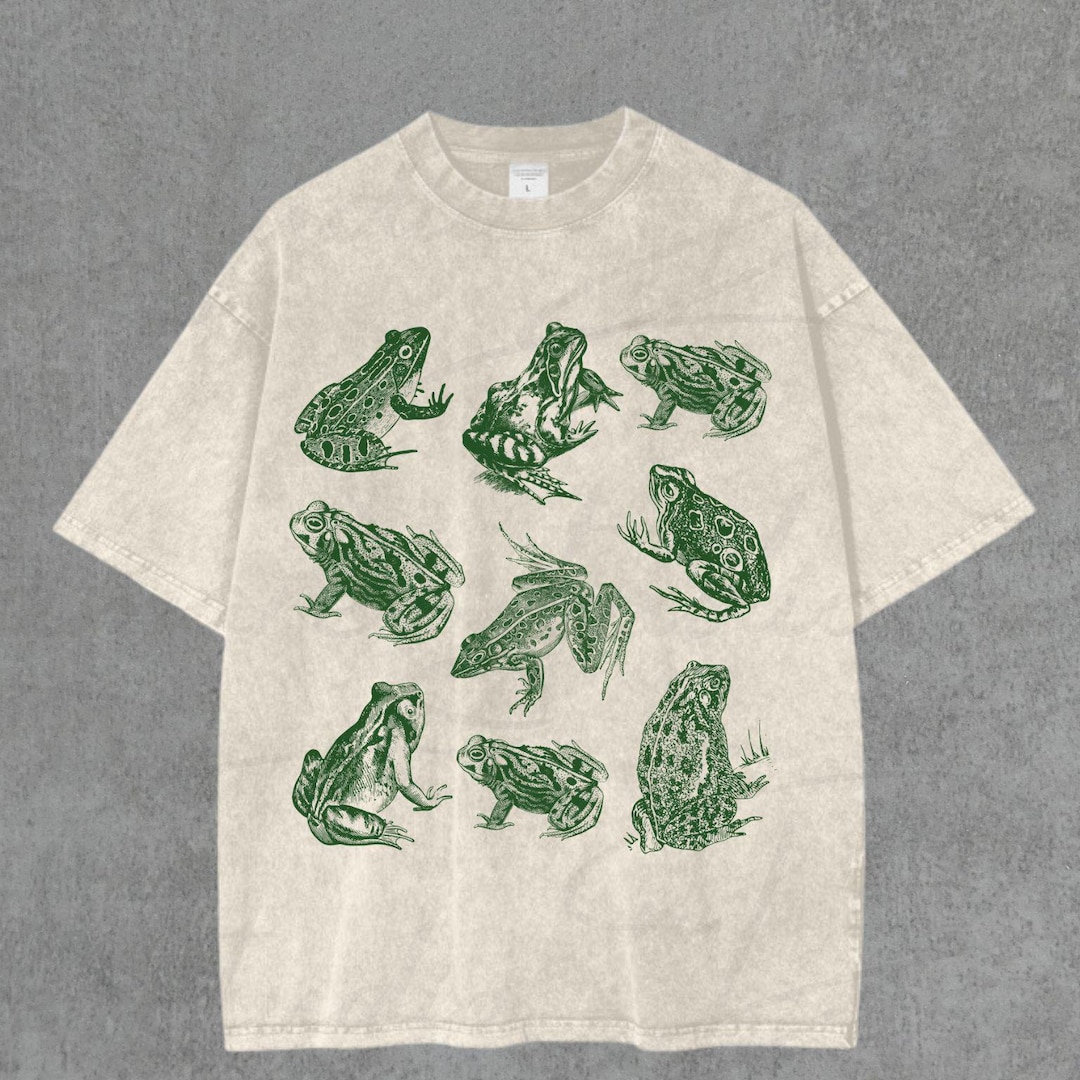 Frogs Retro 90s Tattoo Shirt Vintage Distressed Y2k Frog Lovers Old ...