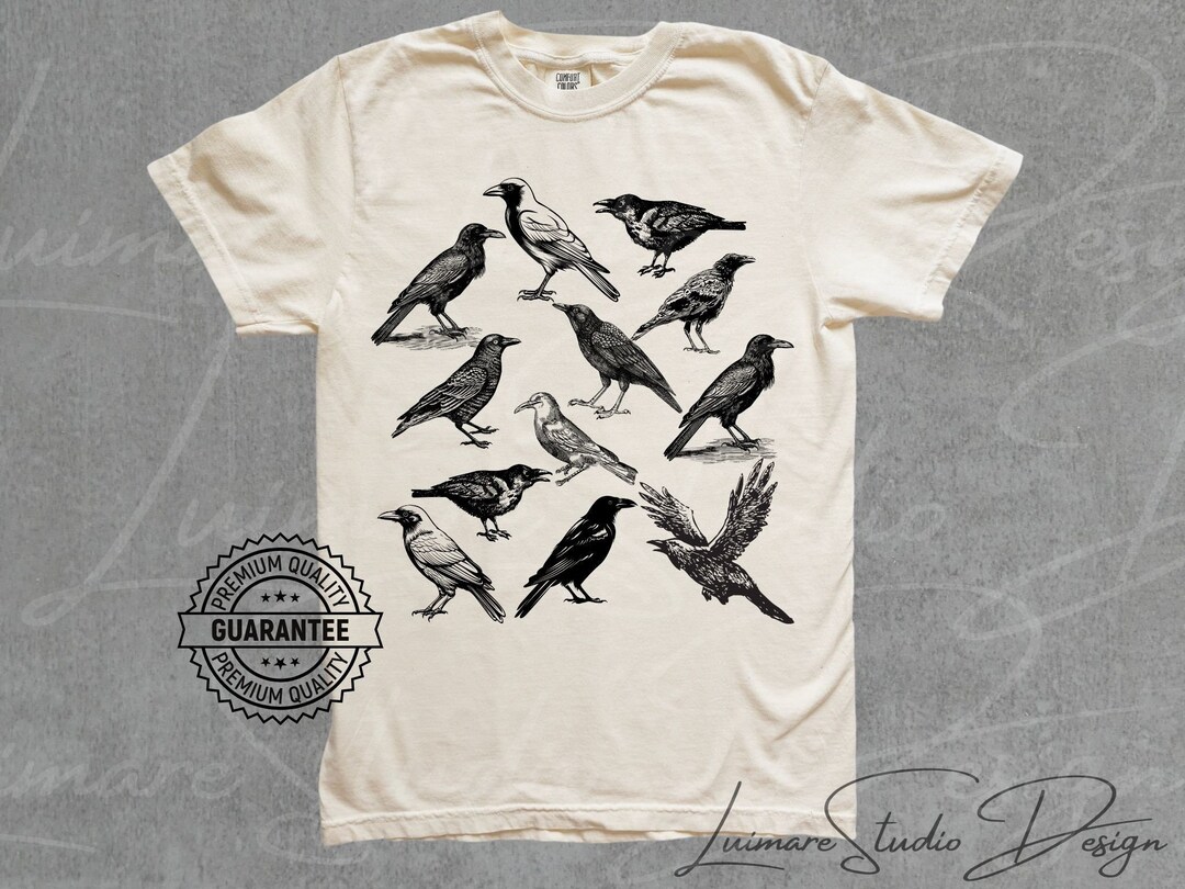 Crow Shirt Retro 90s Raven Tattoo Comfort Colors® Vintage Y2k Bird ...