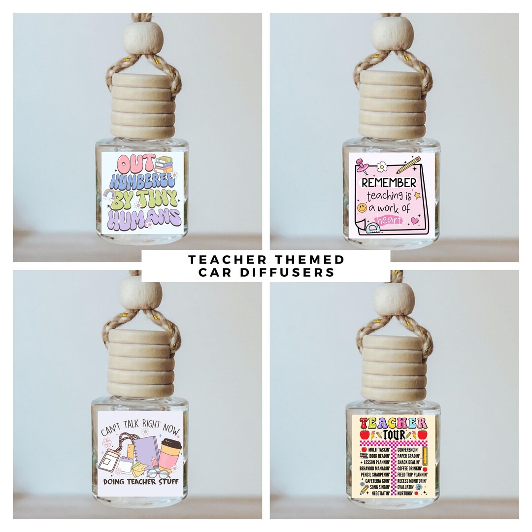 Teacher-themed Car Diffusers | Hanging Diffuser | Air Freshener | Car ...