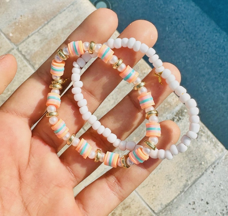 Summer Clay Bead Bracelet - Etsy