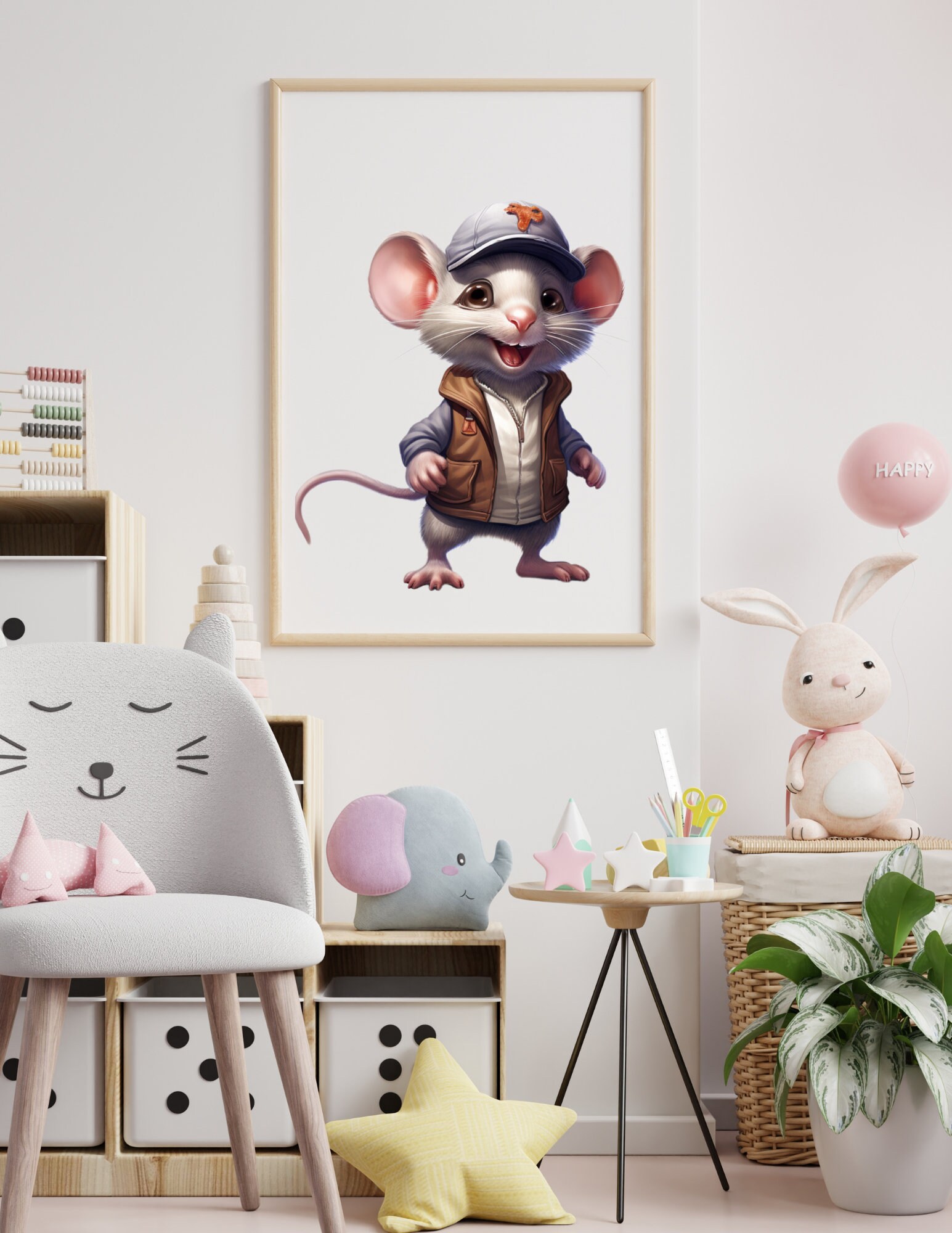 Pixar-style Mice, Cute Mouse Clip Art, Cartoon Animal Illustration ...