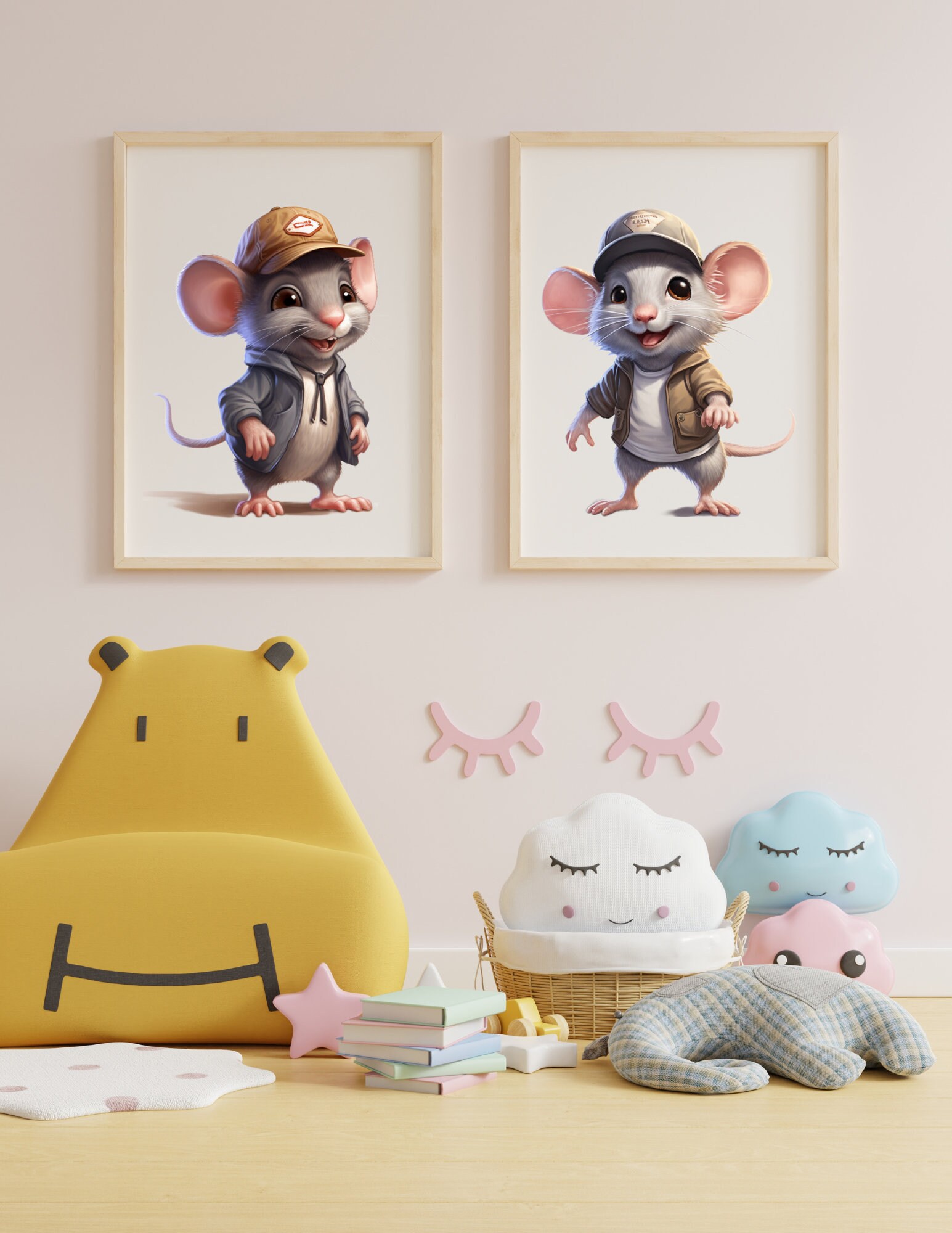 Pixar-style Mice, Cute Mouse Clip Art, Cartoon Animal Illustration ...