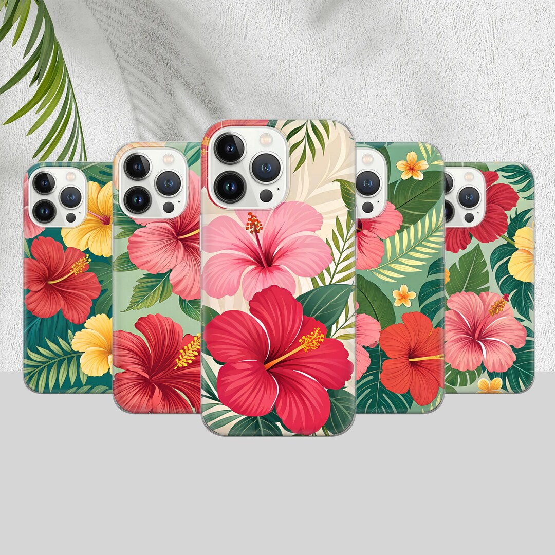 HIBISCUS Phone Case Exotic Cover for iPhone 16e, 15, 14, 13, 12, 11 ...