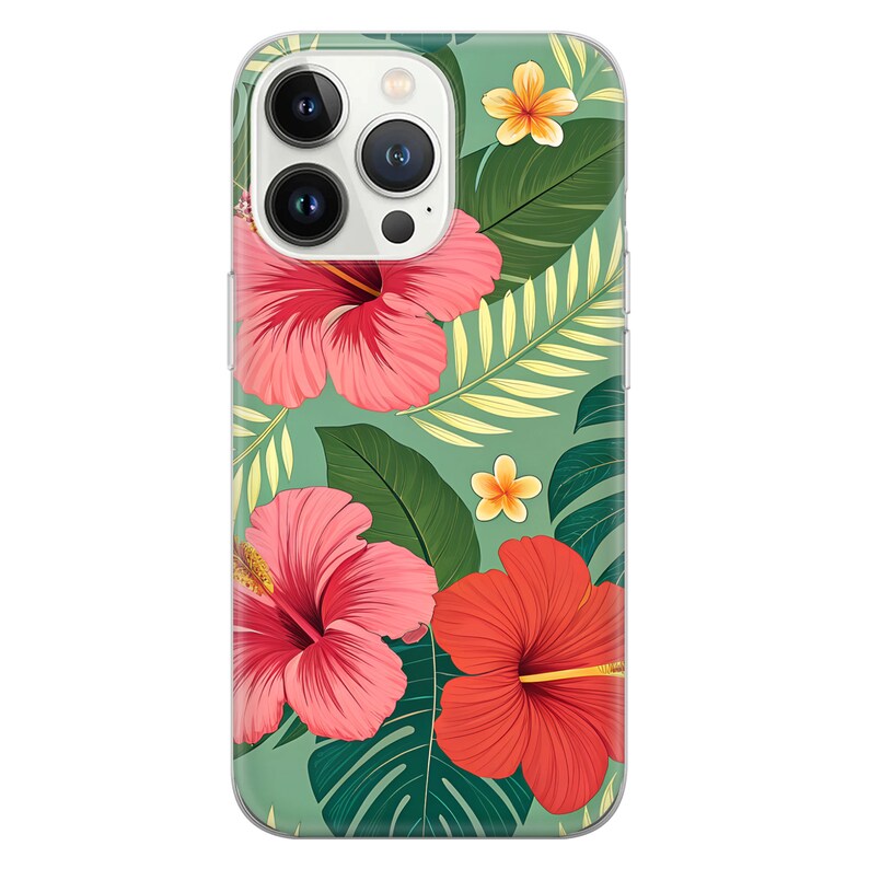 HIBISCUS Phone Case Exotic Cover for iPhone 16e, 15, 14, 13, 12, 11 ...
