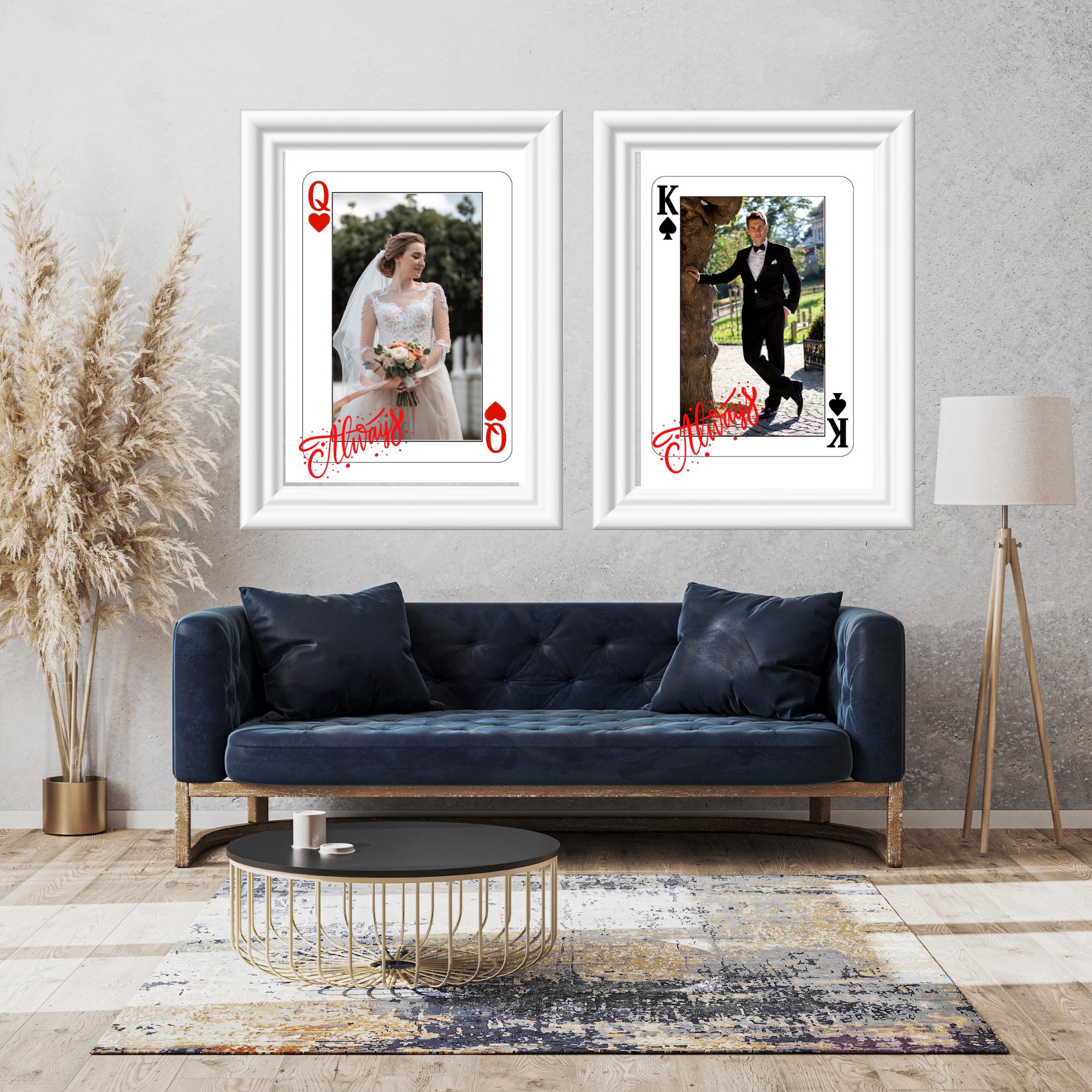 Personalized Wedding Playing Card Wall Art - Digital Download - Etsy