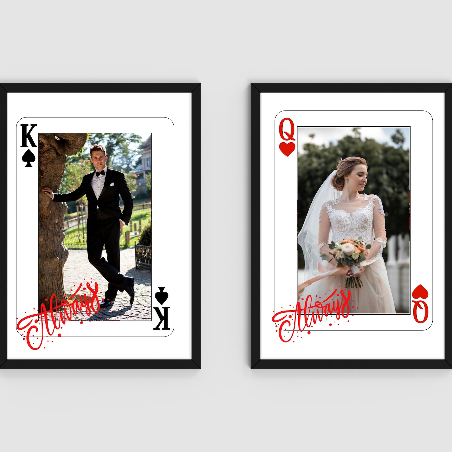 Personalized Wedding Playing Card Wall Art - Digital Download - Etsy