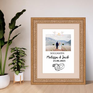 Personalized Wedding Poster – Custom Couple Names & Date, Romantic ...