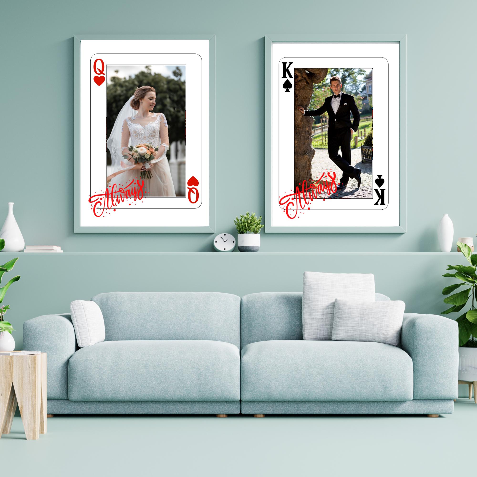 Personalized Wedding Playing Card Wall Art - Digital Download - Etsy