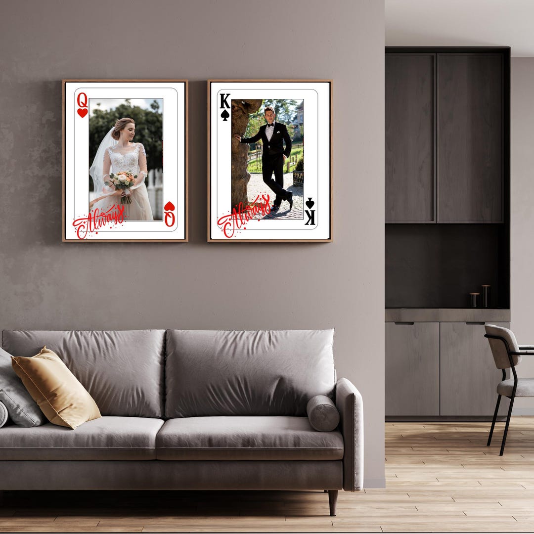 Personalized Wedding Playing Card Wall Art - Digital Download - Etsy