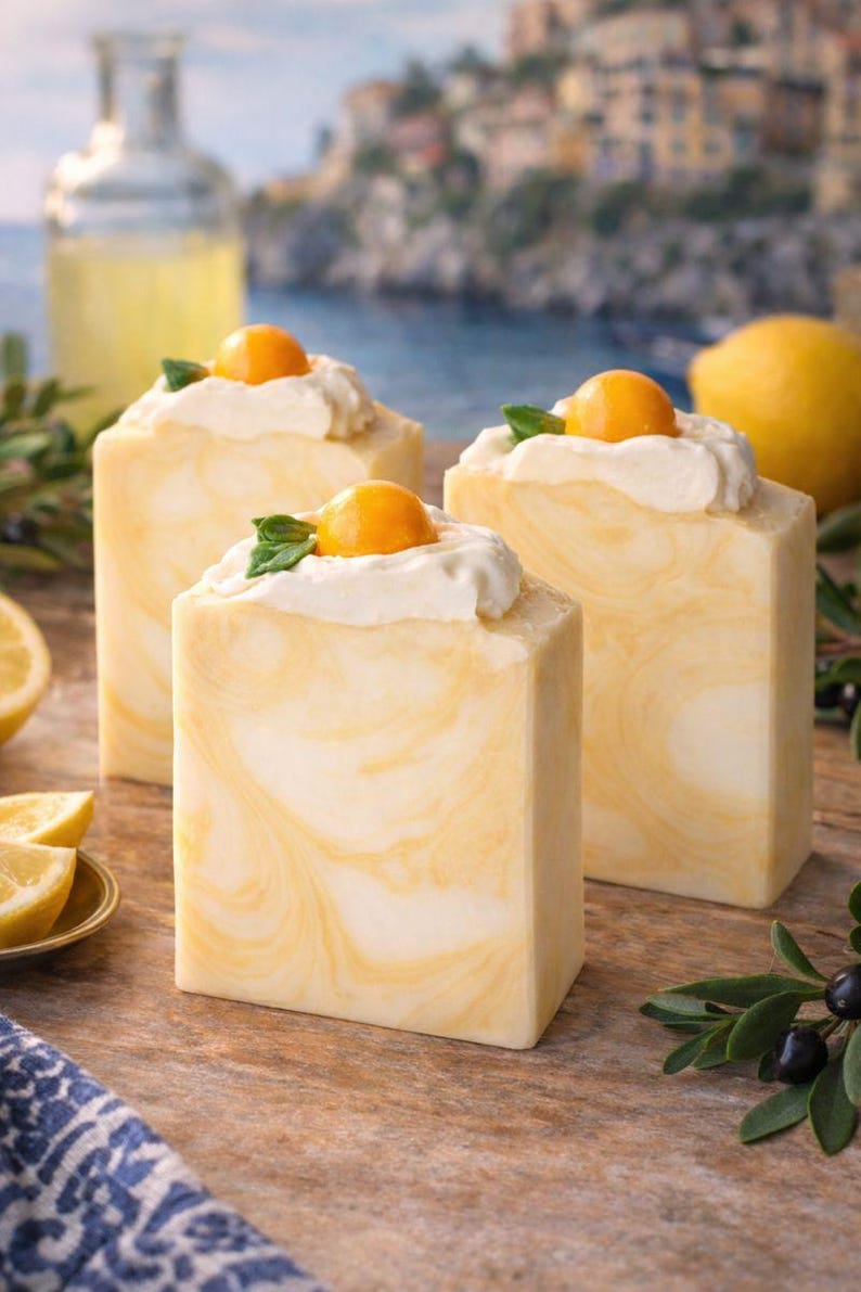 Italian Limoncello Soap - Handmade Hydrating All Natural Artisan ...