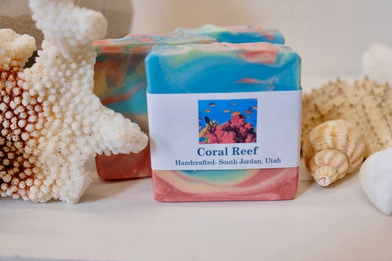 Coral Reef Soap Handmade Hydrating All Natural Artisan Nearly Naked ...