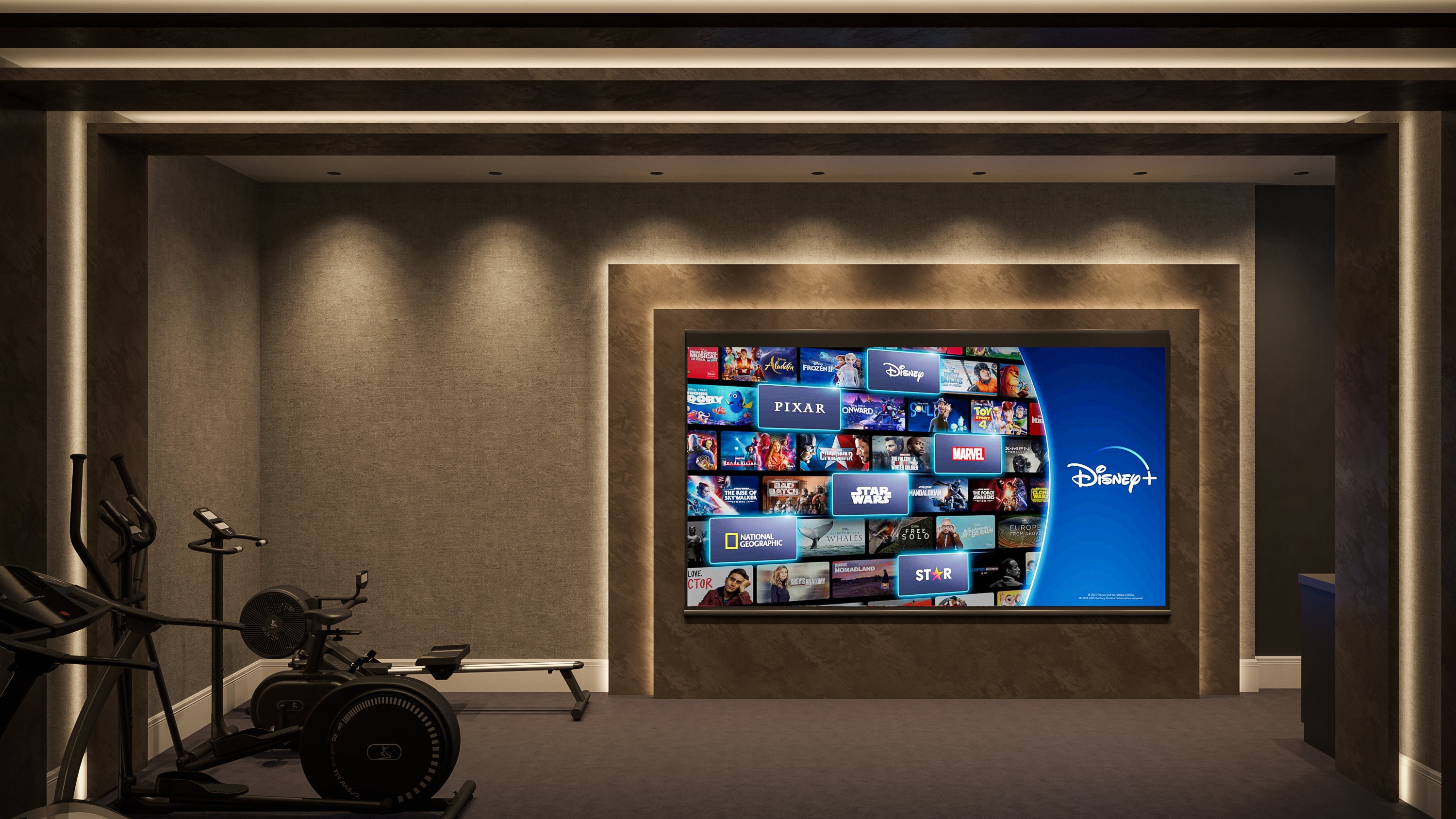 Cinema Room Designs, Fitness Room Design, Fitness Room, House Cinema ...