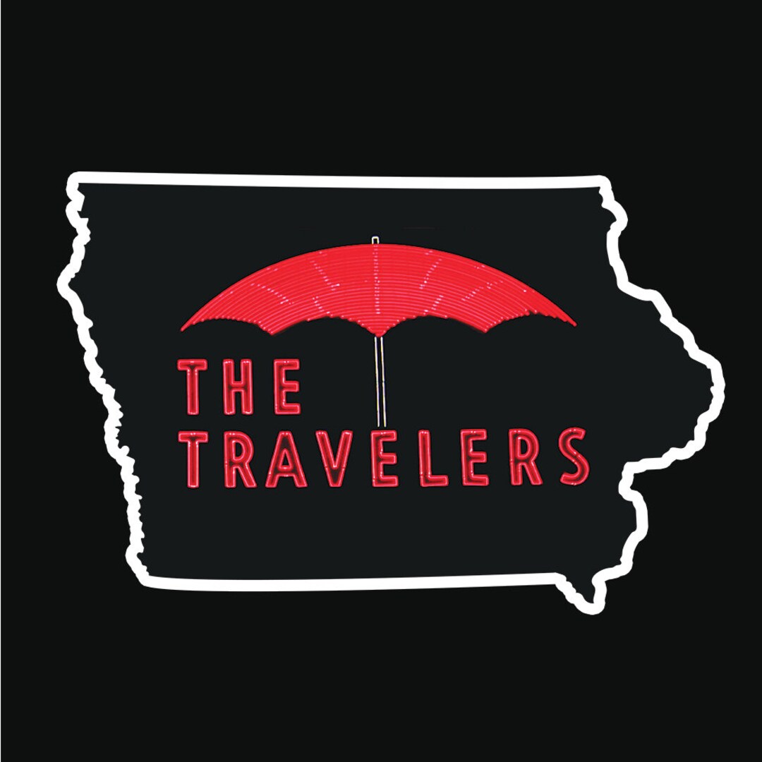 DSM Travelers Sign Downtown Des Moines Iowa Stickers 3 2 Iowa Sticker ...