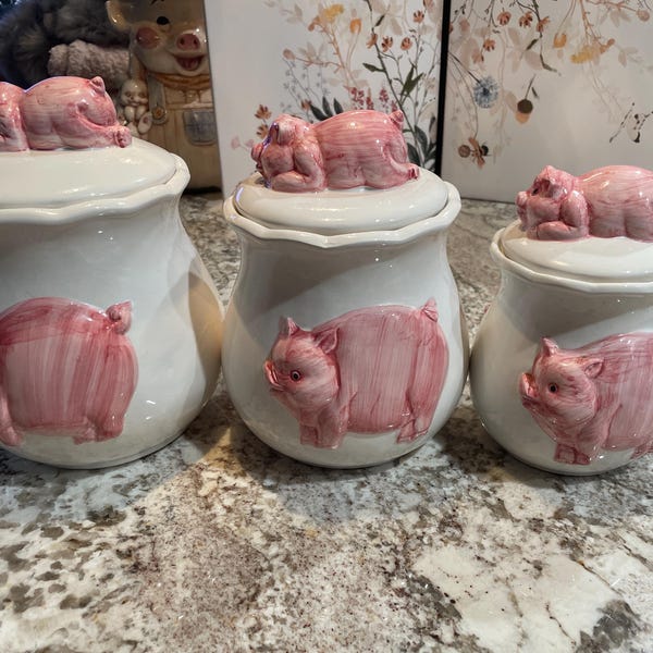 Pink Canisters - Etsy