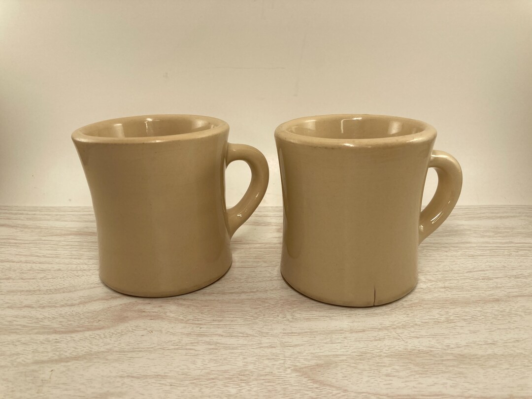 Vintage Victor Diner Mugs: Beige Mid Century Restaurant Ware - Etsy