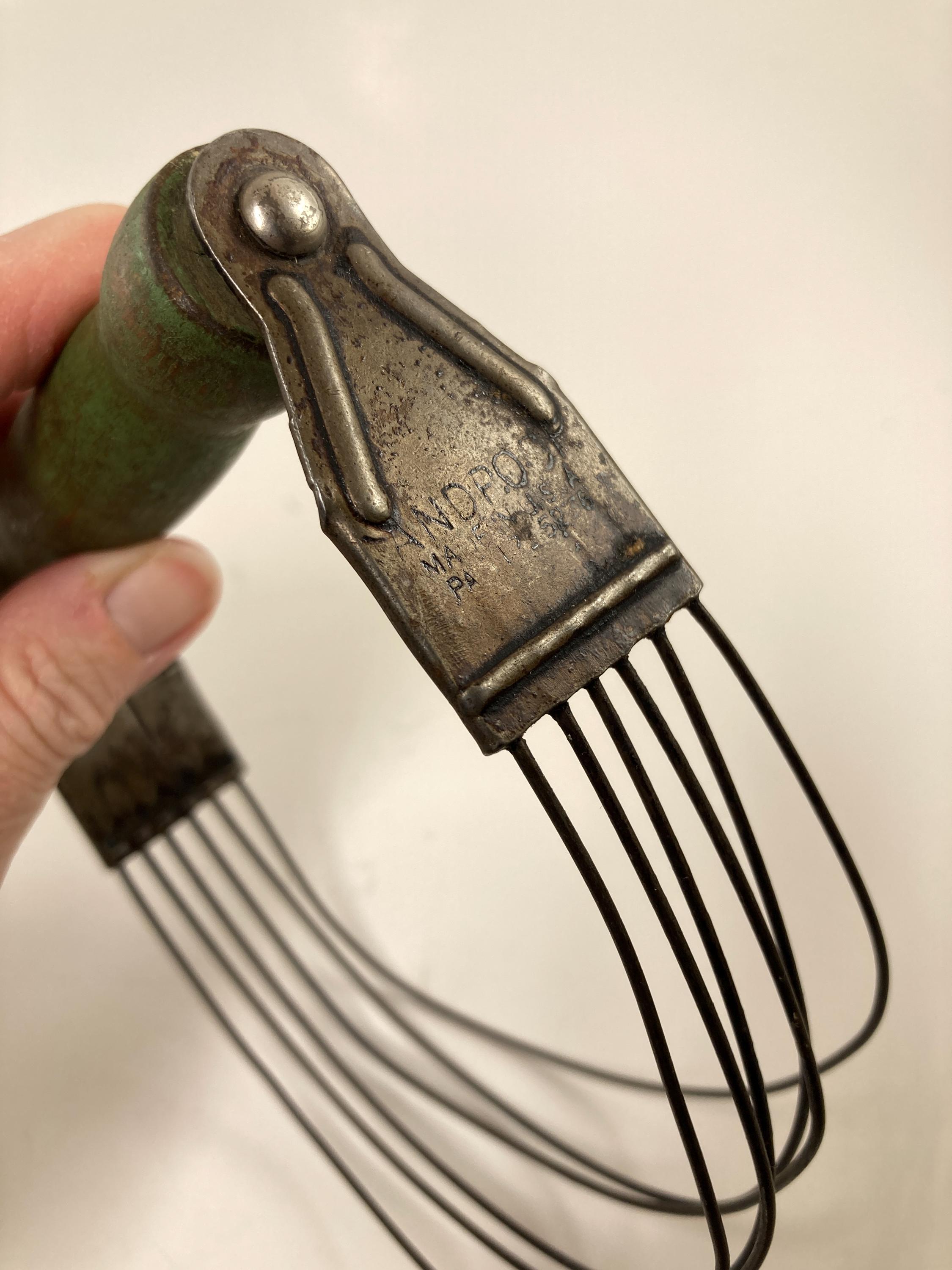 Vintage Androck Pastry Dough Cutter Green Wooden Handle, Rustic ...