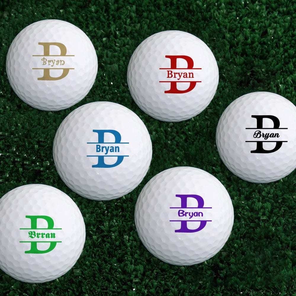 Personalized Monogram Golf Balls Custom Golf Ball Set of 6 Gifts for ...